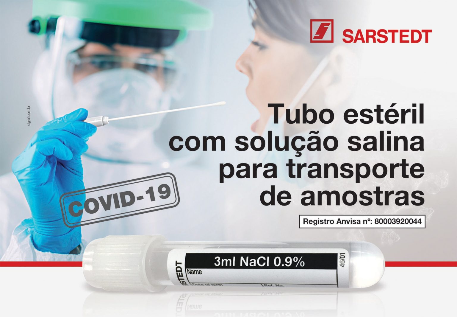 Tubo de transporte com Solução Salina (NaCl 0,9%) – SARSTEDT | Newslab